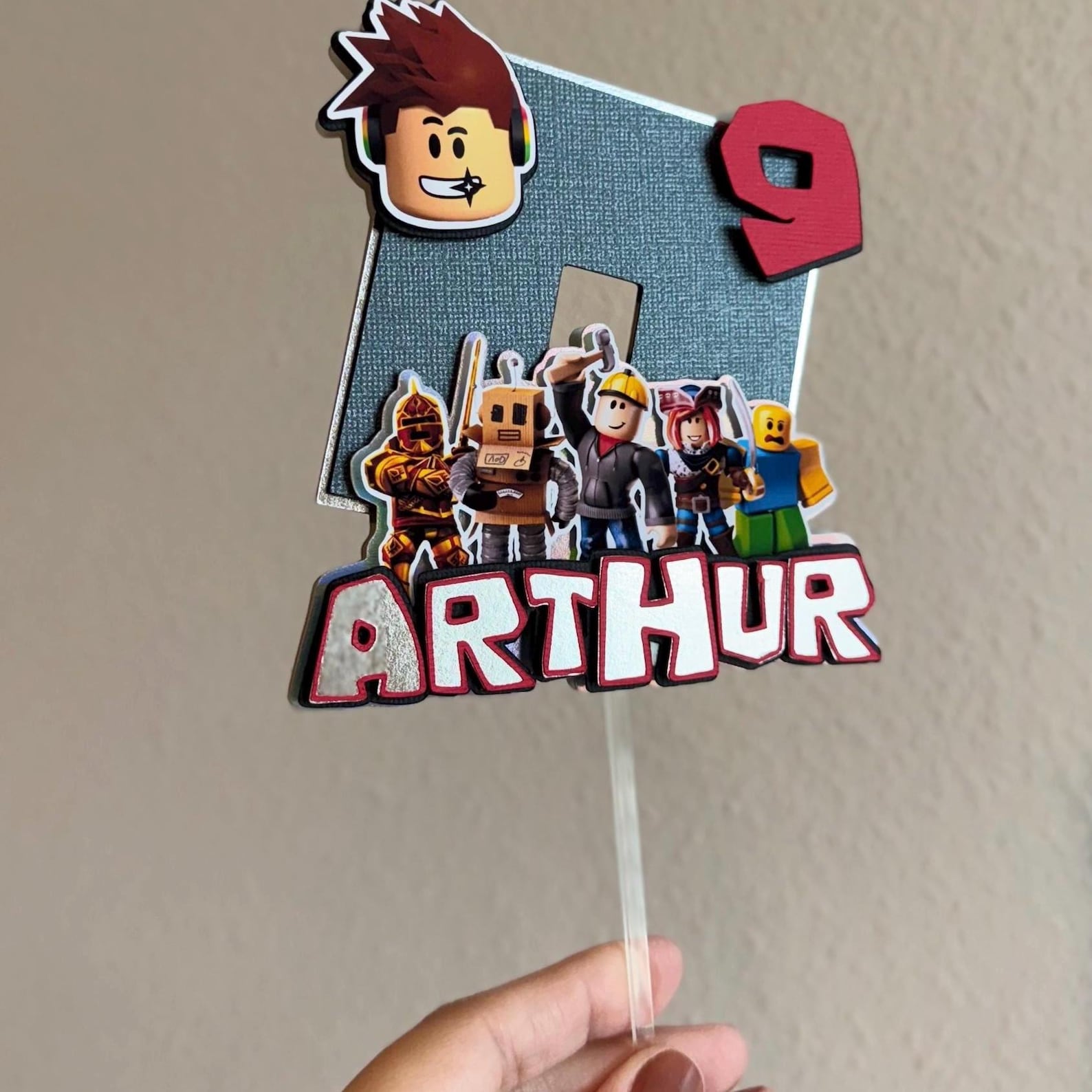 Personalized Roblox Cake Topper: Custom Game Party Decoration - Etsy