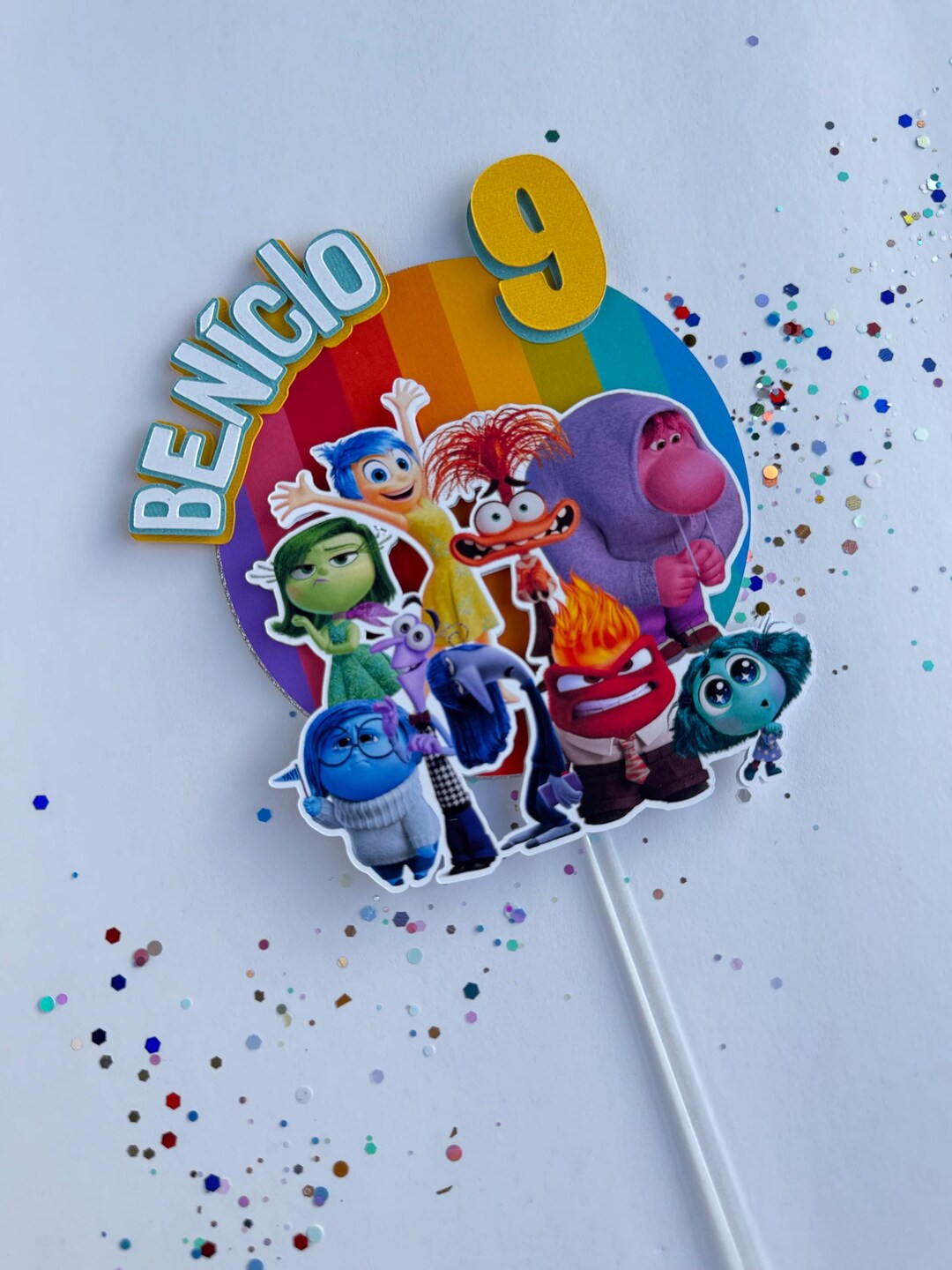 Inside Out Cake Topper, Custom Cake Topper, Inside Out 2 Party, Printed ...