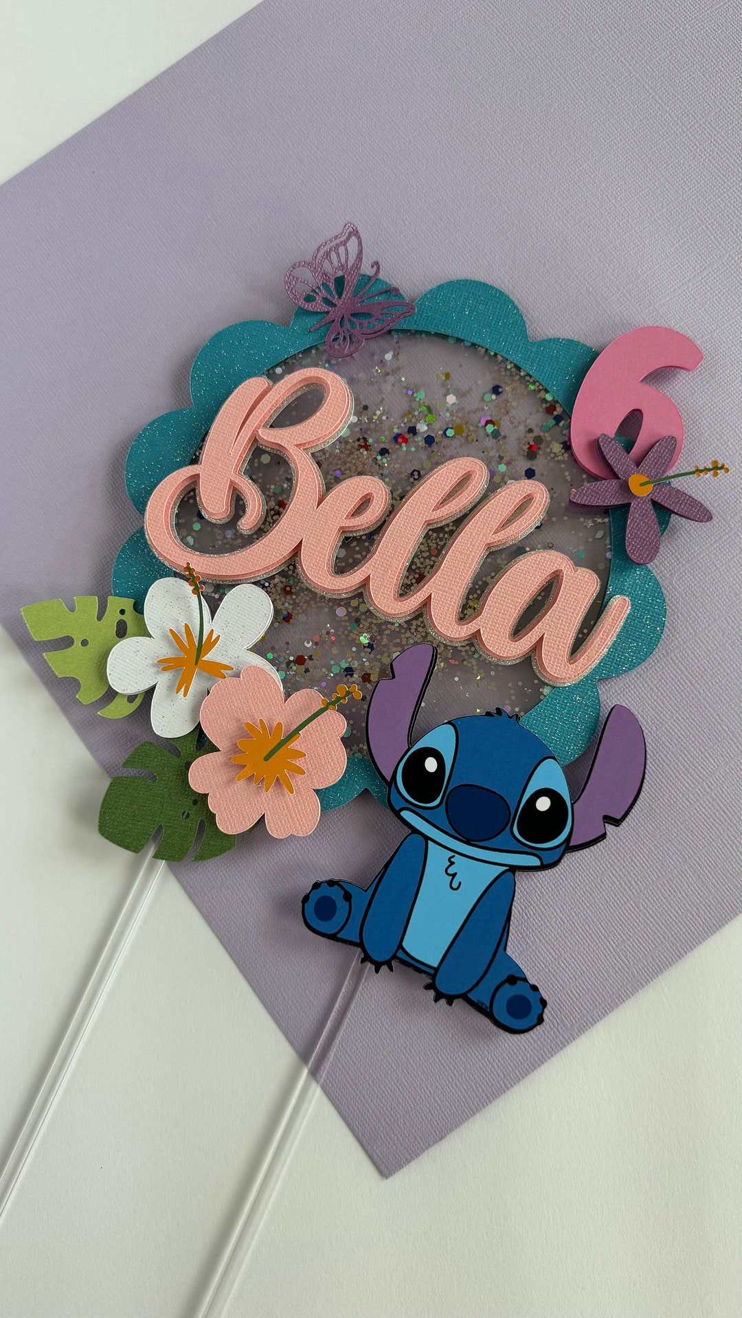 Stitch Shaker Cake Topper: Personalized Birthday Party Decor - Etsy