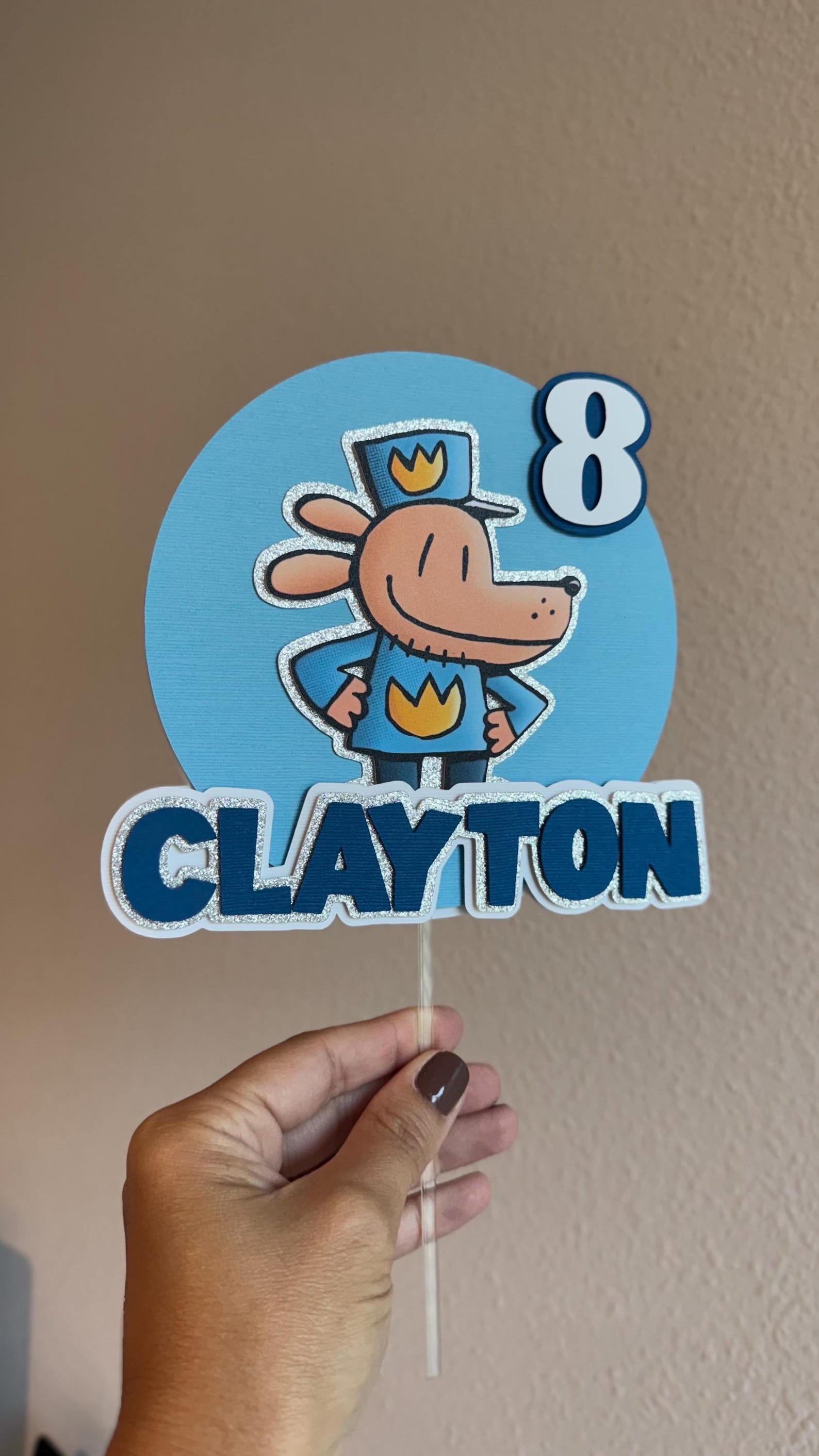 Personalized Dog Man Cake Topper: Printed Book Party Decor - Etsy