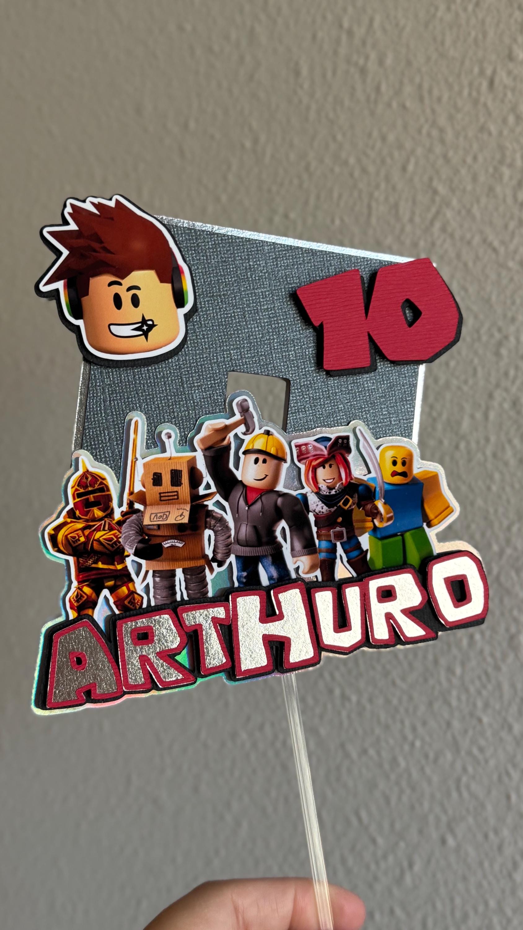 Personalized Roblox Cake Topper: Custom Game Party Decoration - Etsy