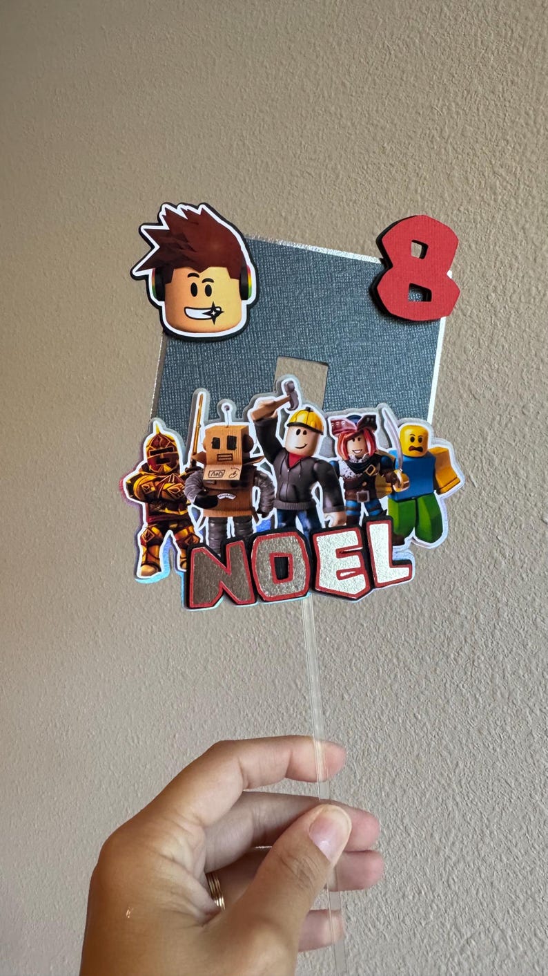 Personalized Roblox Cake Topper: Custom Game Party Decoration - Etsy