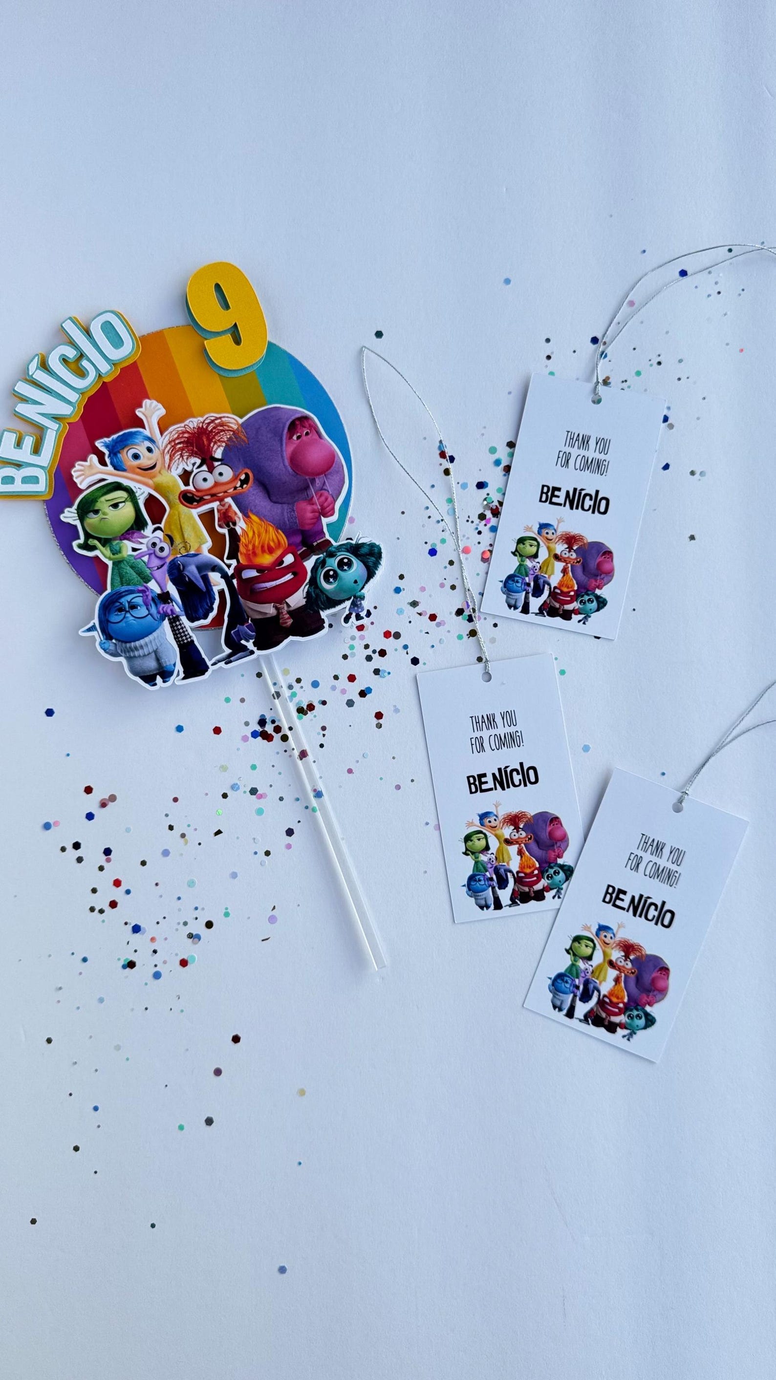 Inside Out Cake Topper, Custom Cake Topper, Inside Out 2 Party, Printed ...