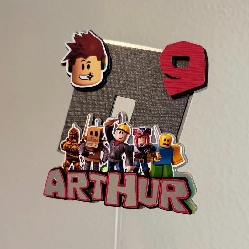 Personalized Roblox Cake Topper: Custom Game Party Decoration - Etsy