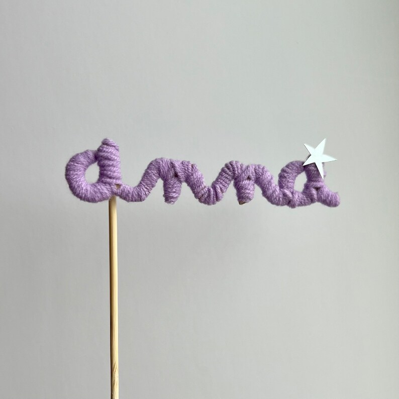 Yarn Name Cake Topper - Etsy