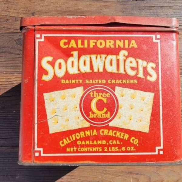 Vintage Cracker Tin - Etsy