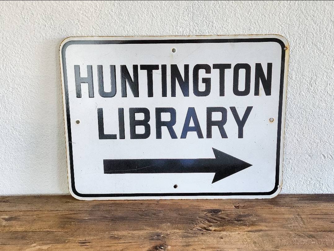 Library Road Sign