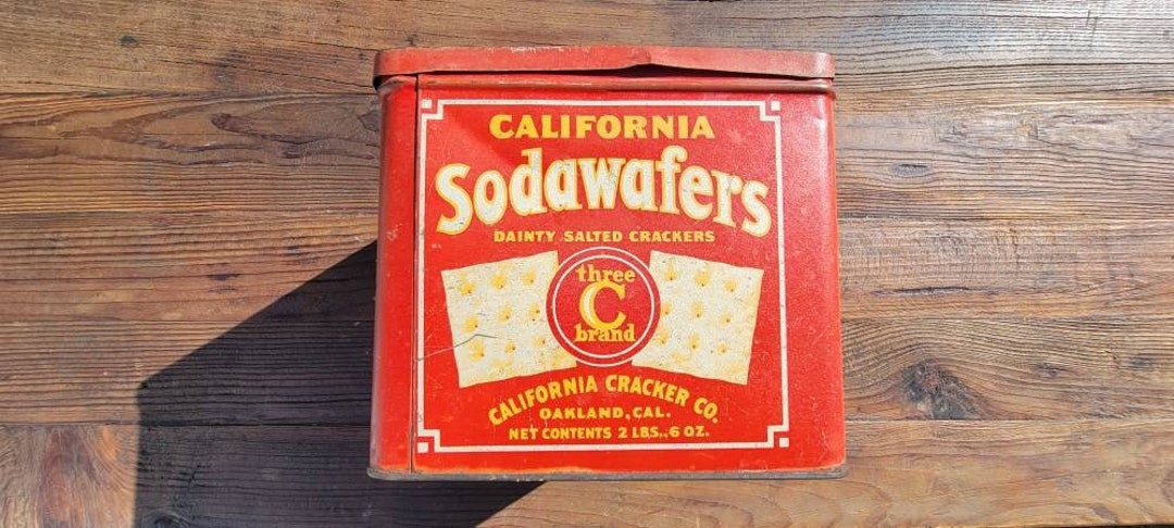 California Cracker Co Soda Wafer Tin From Oakland - Etsy