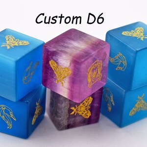 Customize D6-add Initials or Symbol-custom D6 Dice-personalized D6 for ...