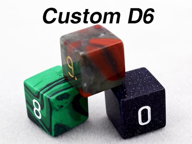 Custom D6 Dice-add Your Logo-polyhedral Gemstone Dice-engraved Dice Set ...