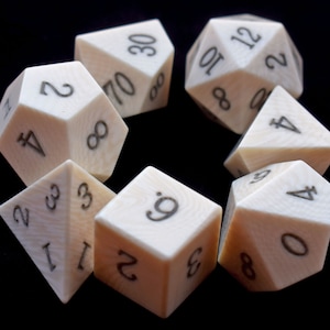 Medieval Horn Dice Set-water Buffalo Horn Dice-polyhedral Dice Set ...