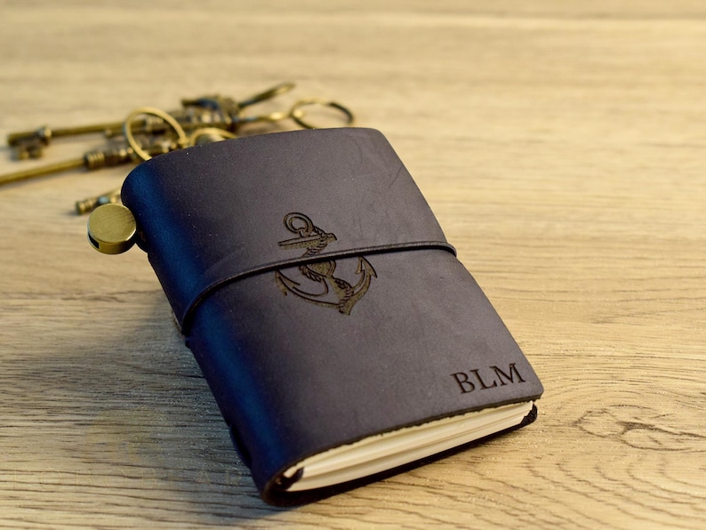 Personalized Leather Pocket Journal-refillable Notebook-travel Journal ...