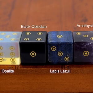 Obsidian Gemstone D6 Dice-16mm D6s-dungeons and Dragons D6-yahtzee Dice ...