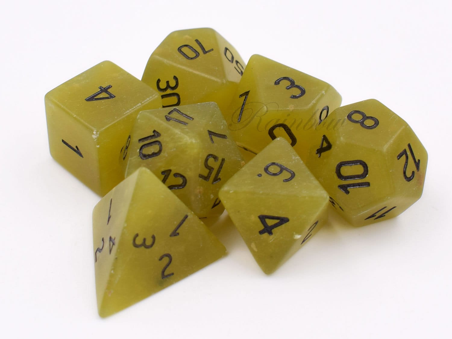 Lemon Jade Dice-Gemstone Dice-Stone DnD dice set-Gemstone | Etsy