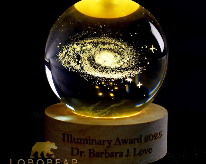 3D Galaxy Crystal Ball Night Light-custom Crystal Photo Night Lamp-3d ...