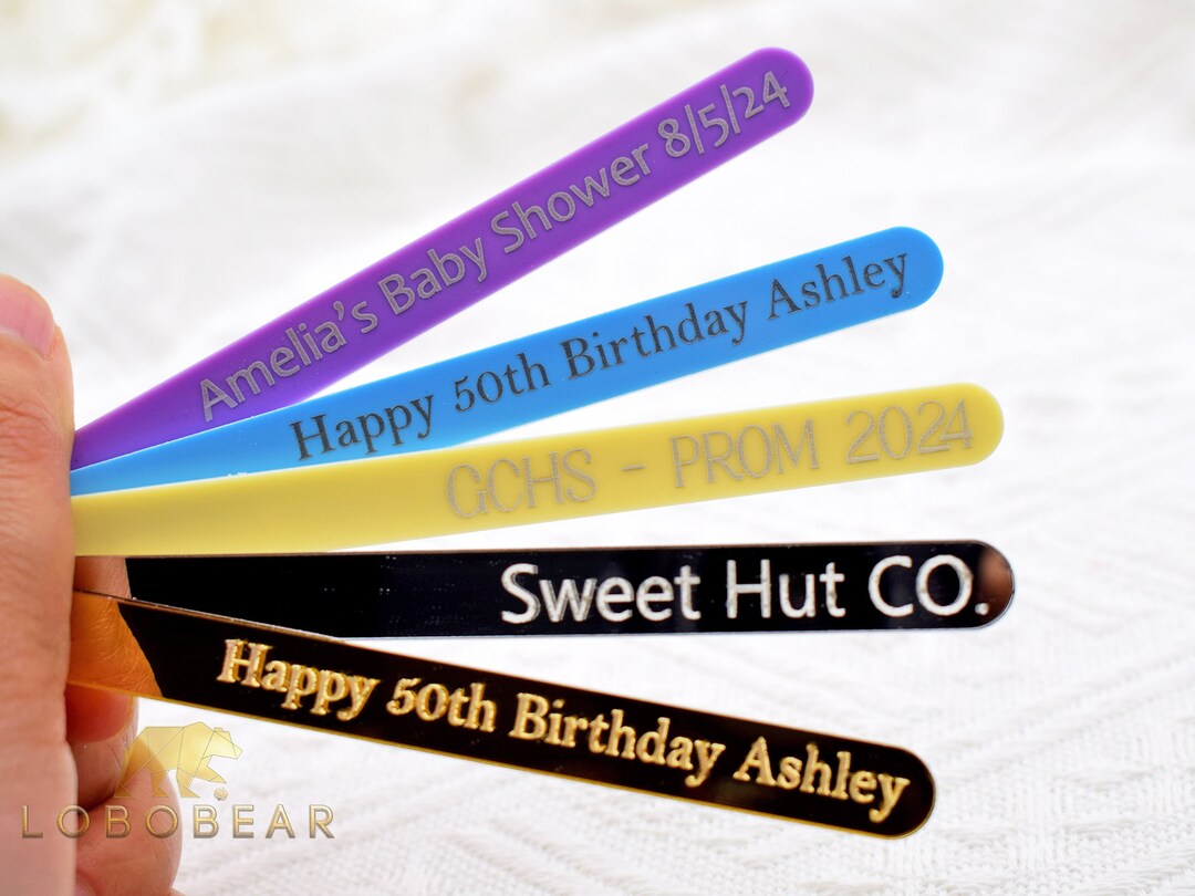 Custom Popsicle Sticks-reusable Engraved Cakesicle Sticks-mirror ...