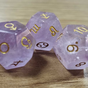 Amethyst Dice-astro Dice-divination Dice-astrology Dice-astrodice-for ...