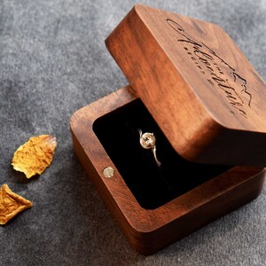 Custom Wooden Ring Box-personalization Wedding or Engagement Ring Box ...