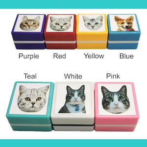 Custom Pet Stamp Self Inking-cat Dog Portrait Pre Inked Stamp ...