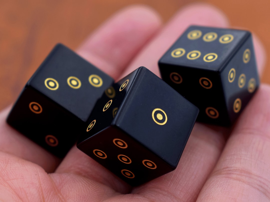 Obsidian Gemstone D6 Dice-16mm D6s-dungeons and Dragons D6-yahtzee Dice ...