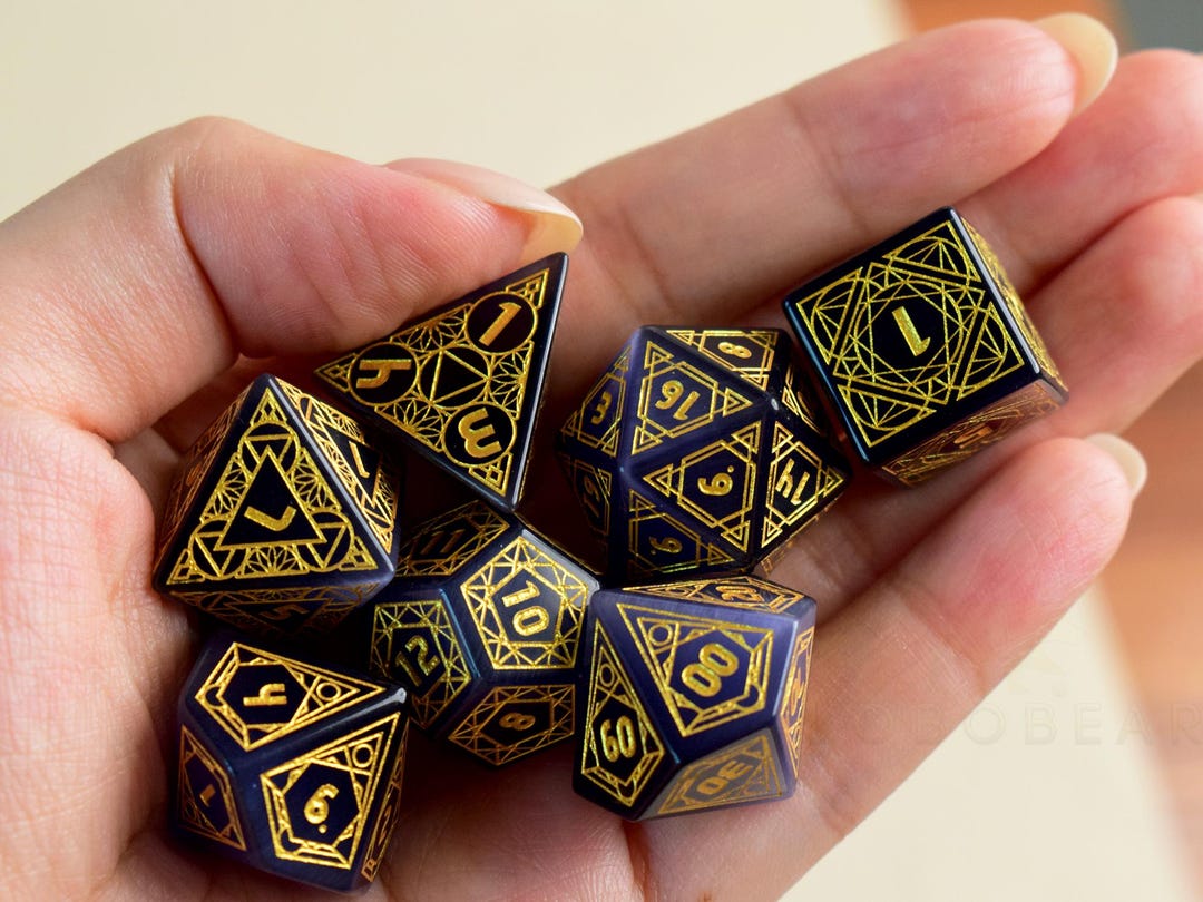 Polyhedral Dice Set -gemstone D and D Dice Set-dungeons and Dragons-rpg ...