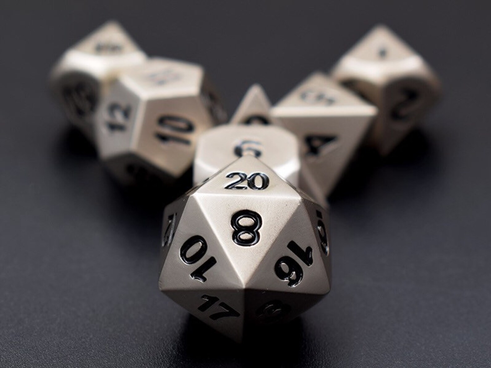 Solid Metal Dice-set of Dice-polyhedral Dice Set-rpg Dice-d&d - Etsy