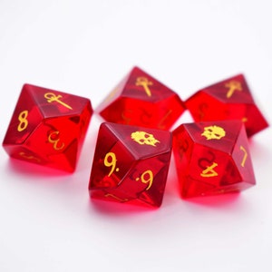 Black Obsidian Vampire Dice Set-vtm Dice-vampire Dice Set-engraved D10s ...