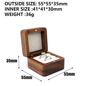 Custom Wooden Ring Box-personalization Wedding or Engagement Ring Box ...