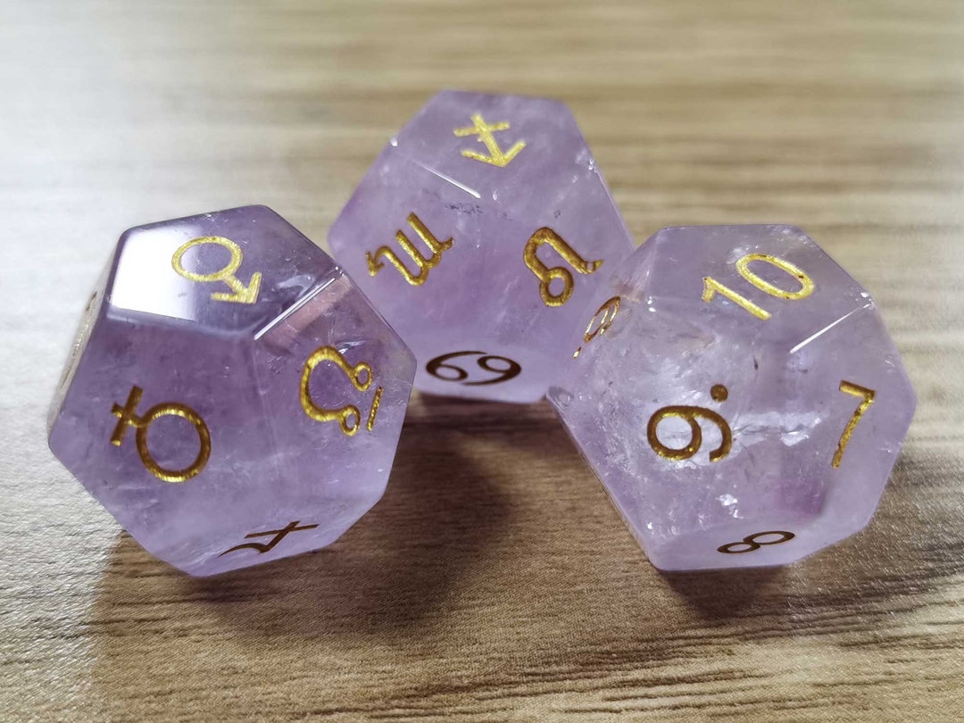 Amethyst Dice-astro Dice-divination Dice-astrology Dice-astrodice-for ...