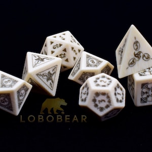 Viking Medieval Bone Dice-dnd D and D Dice Set-dungeons & Dragons Dice ...