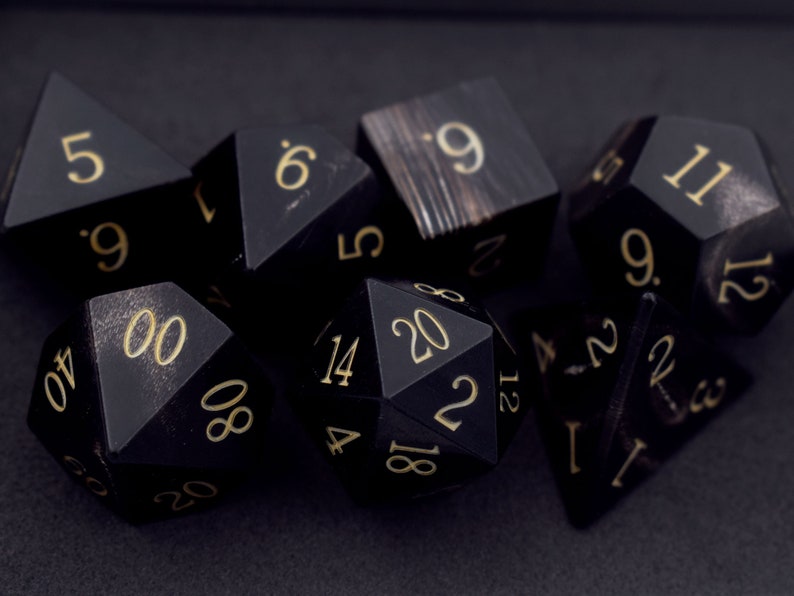 Medieval Horn Dice Set-water Buffalo Horn Dice-polyhedral Dice - Etsy