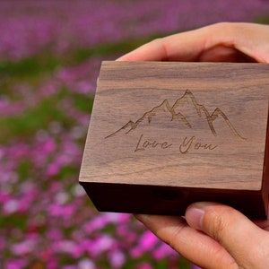 Walnut Pull Out Photo Album-custom Photo Box-trinket Wooden Box-memory ...