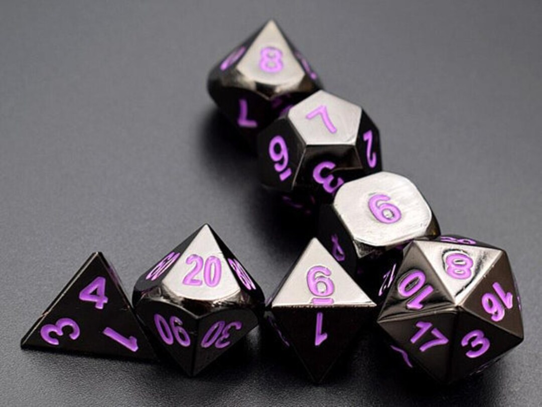 Solid Metal Dice-dragon Dice-polyhedral Dice Set for Dungeons - Etsy