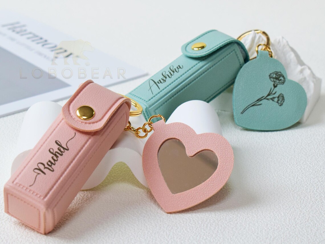 Custom Name Lipstick Keychain-personalised Lipstick Case -lipstick ...