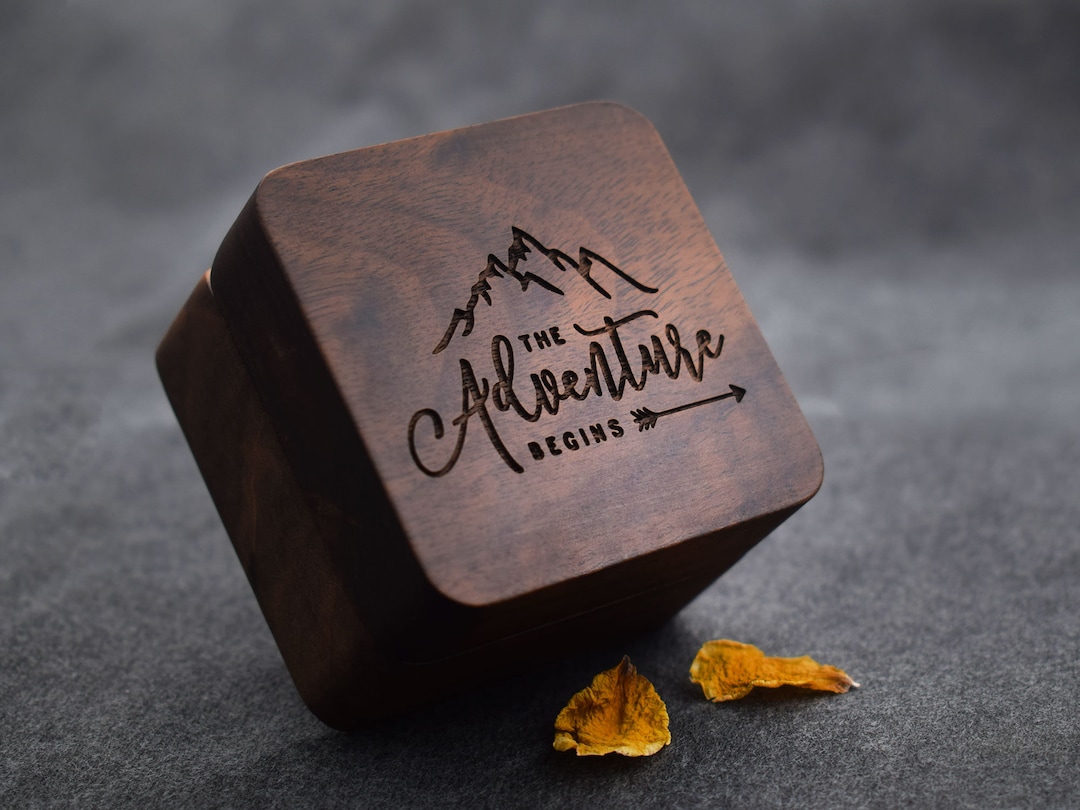 Custom Wooden Ring Box-personalization Wedding or Engagement Ring Box ...