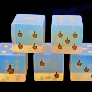 Dnd D and D D6 Dice Set-middle Finger Pips D6s-6 Side Dice-engraved ...