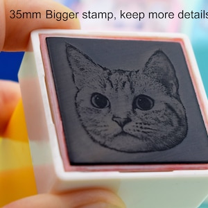 Custom Pet Stamp-cat Stamp-dog Stamp-self Inking Portrait Stamp ...