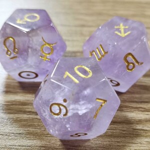 Amethyst Dice-astro Dice-divination Dice-astrology Dice-astrodice-for ...
