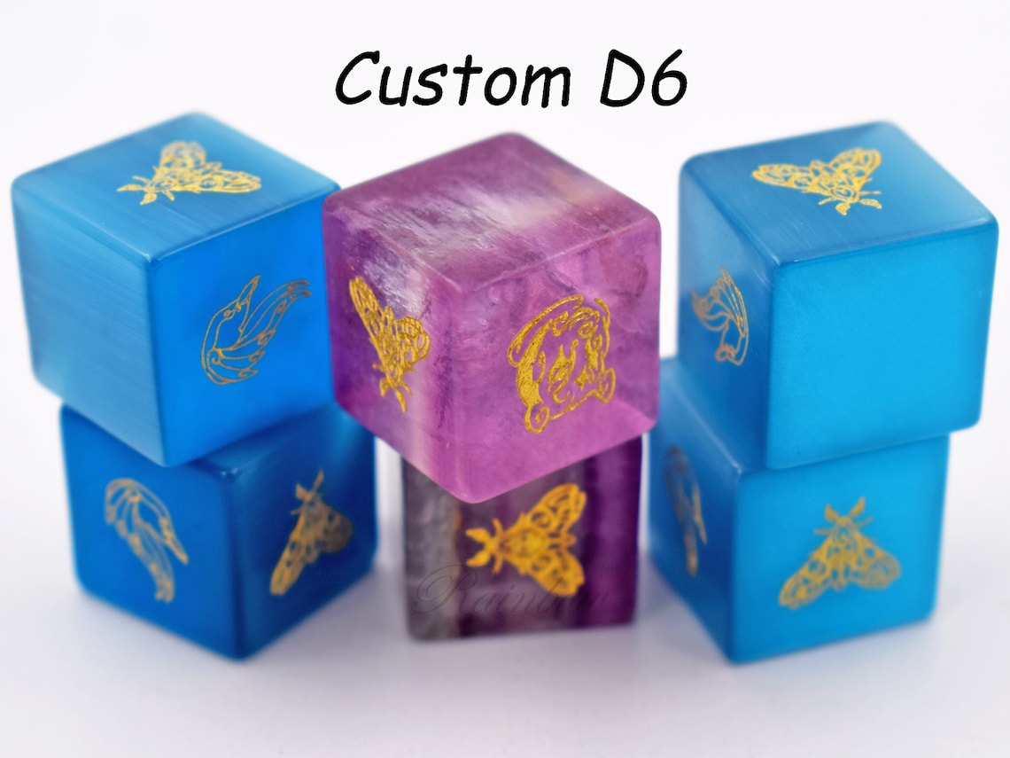 Customize D6-add Initials or Symbol-custom D6 | Etsy