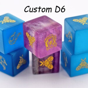 Customize D6-add Initials or Symbol-custom D6 Dice-personalized D6 for ...
