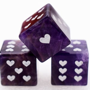 Heart D6 Die-six Sided 16mm D6 Dice-dnd D and D Dice Set-engraved D6 ...