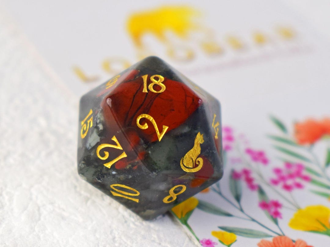 The Cat's Meow Dice-funny Cat Dice-dnd D and D Dice-cat D20 Dice ...