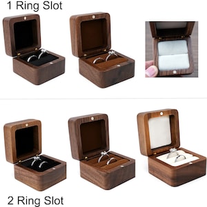 Custom Wooden Ring Box-personalization Wedding or Engagement Ring Box ...