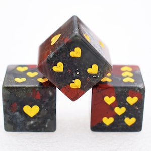 Heart D6 Die-six Sided 16mm D6 Dice-dnd D and D Dice Set-engraved D6 ...