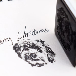 Custom Pet Stamp Self Inking-cat Dog Portrait Pre Inked Stamp ...