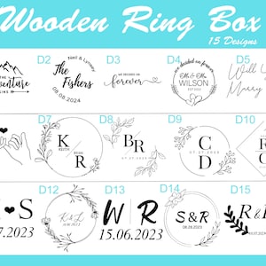 Custom Wooden Ring Box-personalization Wedding or Engagement Ring Box ...