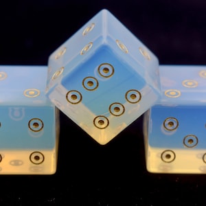 Obsidian Gemstone D6 Dice-16mm D6s-dungeons and Dragons D6-yahtzee Dice ...