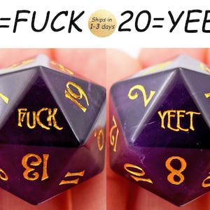 CLEARANCE Sale-1 Piece Blue Sandstone F*CK YEET D20 Die-critical ...