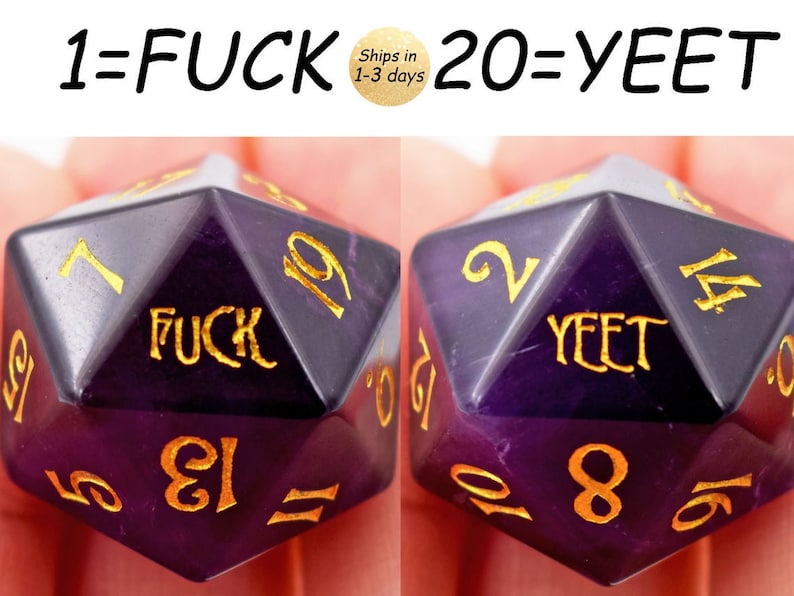 CLEARANCE Sale-1 Piece Blue Sandstone FCK YEET D20 - Etsy