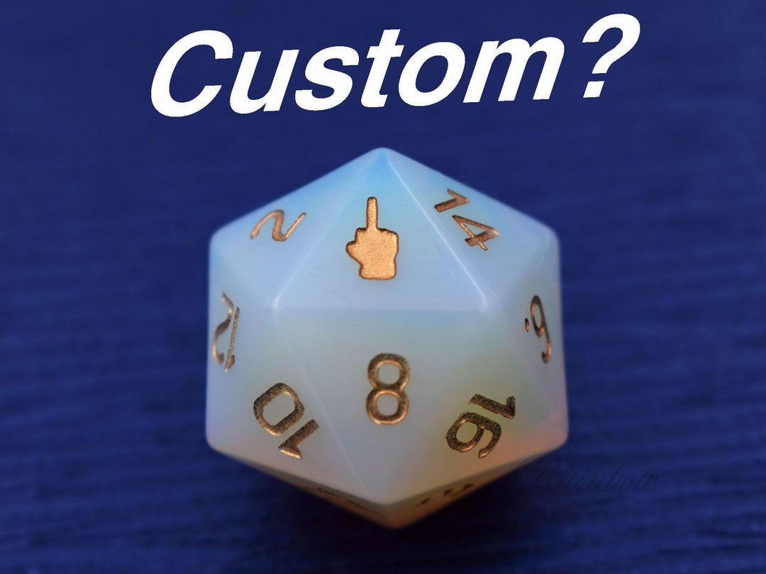 Custom D20 Die-add Initials or Symbol-personalized D20 Dice-custom D20 ...